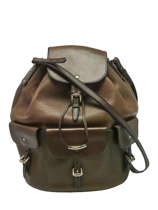 Burberry Leather Drawstring Shoulder Bag - Brown