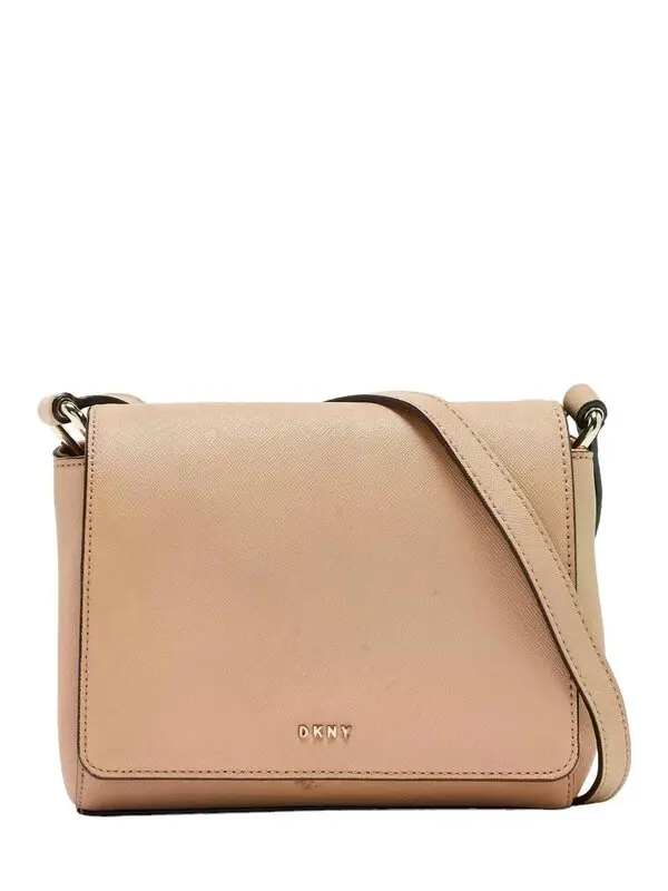 Dkny Leather Shoulder Bag - Neutrals
