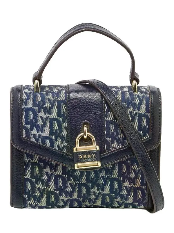 Dkny Monogram Padlock Shoulder Bag - Blue