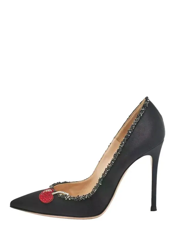 GIANVITO ROSSI 110mm Cherry-embellished Pumps - Black