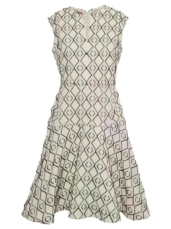 Carolina Herrera Geometric-pattern A-line Dress - White