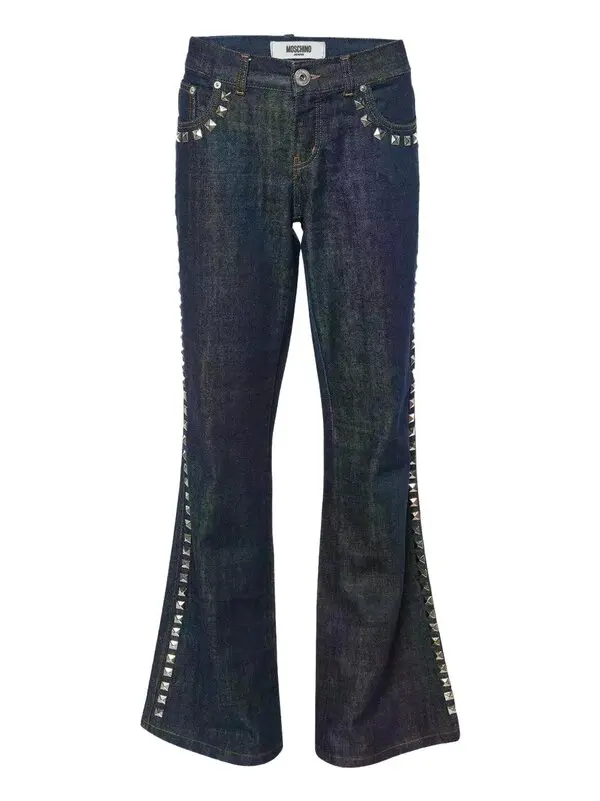 Moschino 2000's Studded Jeans - Blue