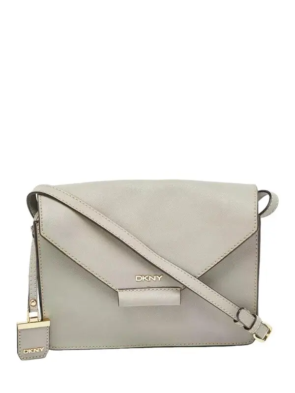 Dkny Saffiano Leather Crossbody Bag - Grey