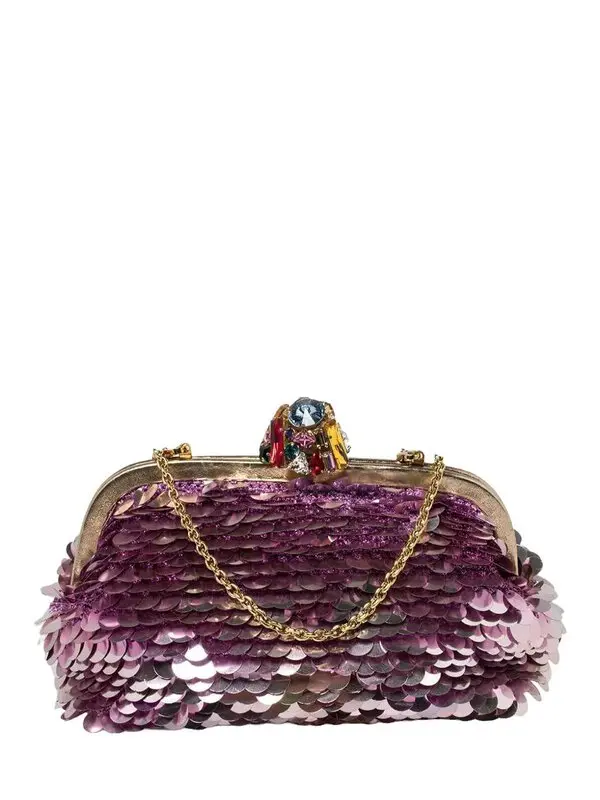 Dolce & Gabbana Sequins-embellished Clutch - Pink