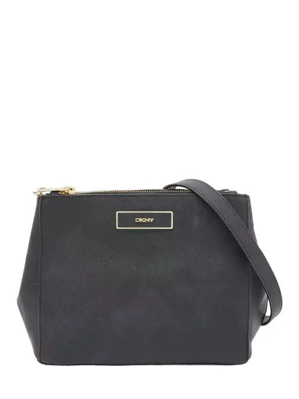 Dkny Logo-patch Crossbody Bag - Black