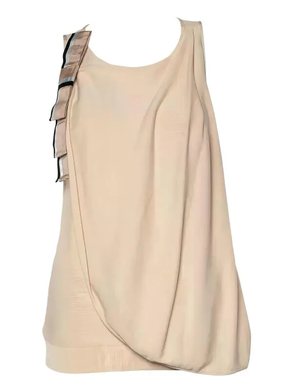 Emporio Armani Bow-detail Tank Top - Neutrals