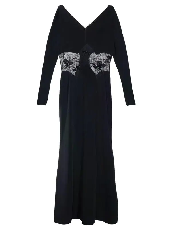 Roberto Cavalli Long-sleeve Maxi Dress - Black