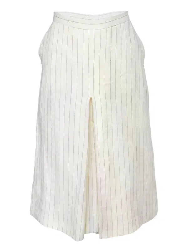 Max Mara Pinstriped Culottes - White
