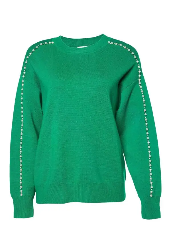 Sandro Bead-embellished Sweater - Green