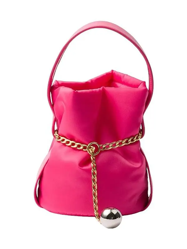 Prada Mini Re-nylon And Nappa Leather Bucket Bag - Pink