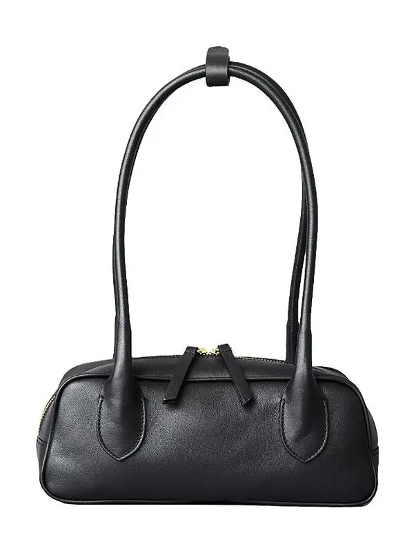 HYER GOODS Mini La Strada East West Shoulder Bag - Black/gold