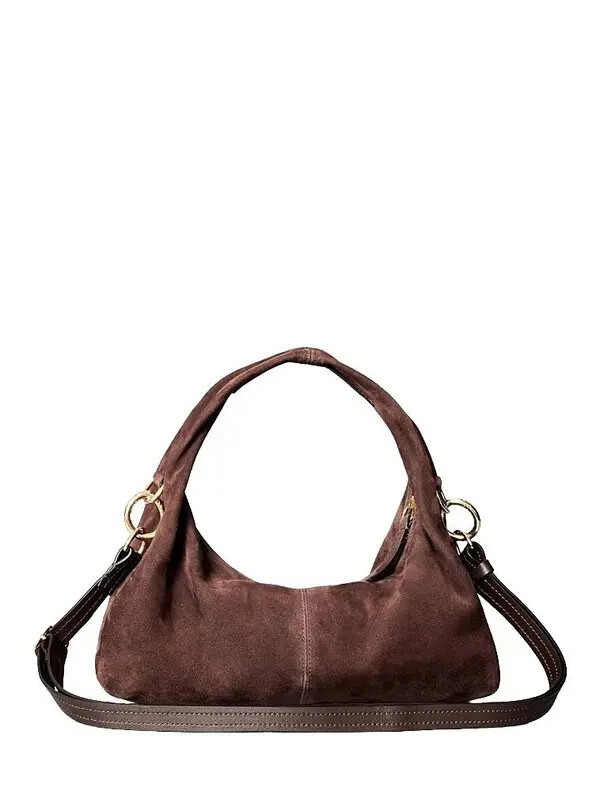 HYER GOODS Mini Shoulder Bag - Chocolate Suede