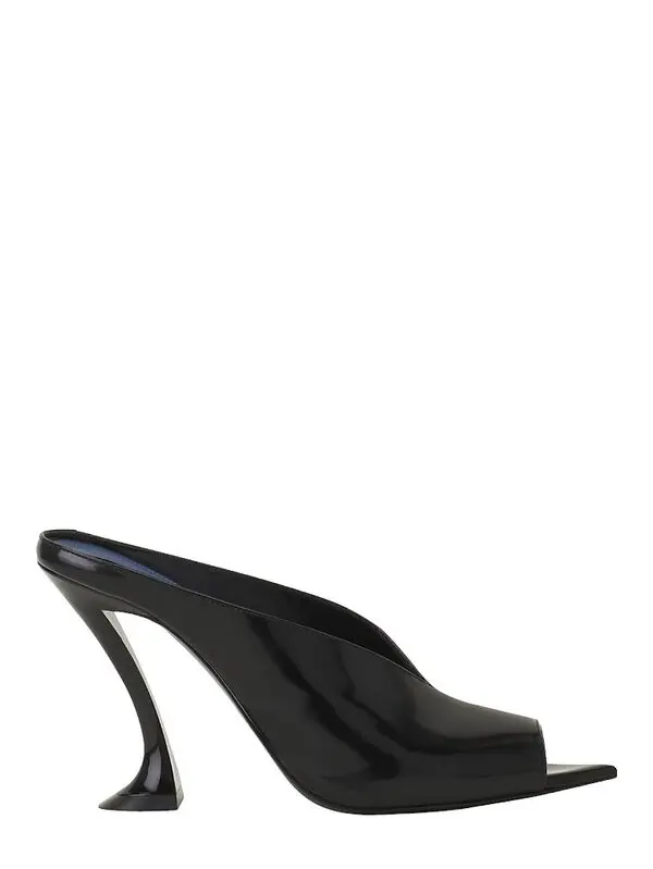 LANVIN Patent Leather Mules - Noir