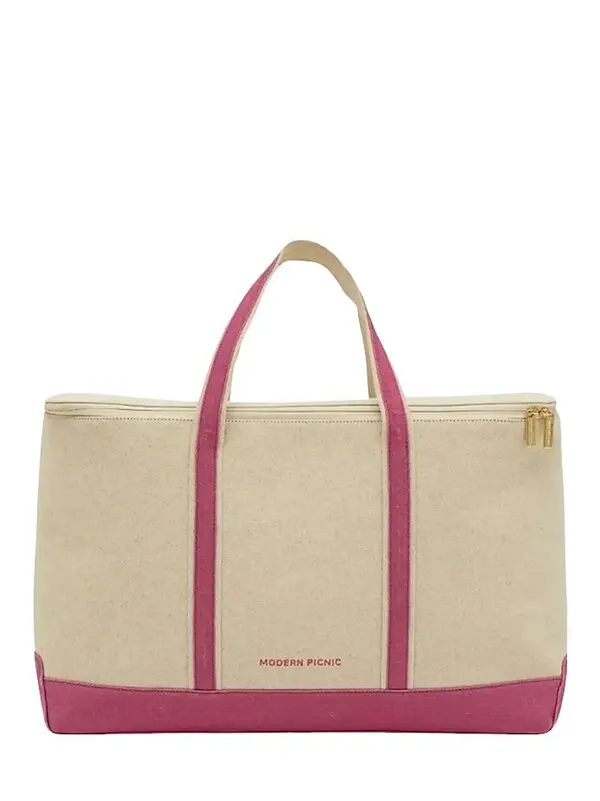 MODERN PICNIC Tote Bag - Pink Canvas