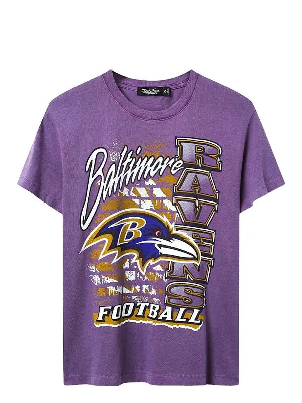 Junk Food Clothing Nfl Baltimore Ravens Brick Vintage Tee - Purple