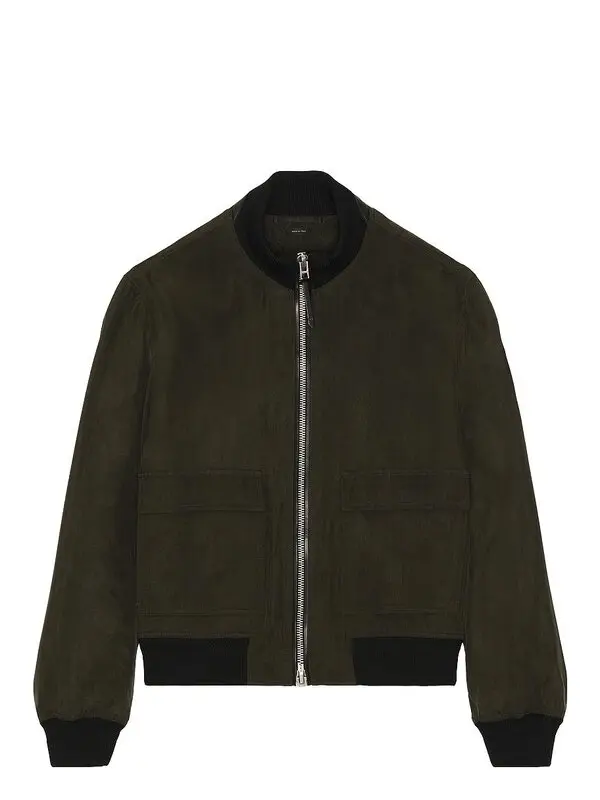TOM FORD Knit Trim Pilot Blouson - Forest Green