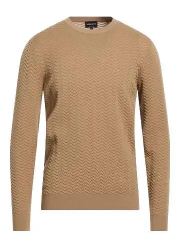 Giorgio Armani Jacquard Knit Sweater - Camel