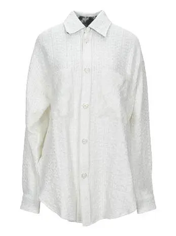 Faith Connexion Tweed Lamé Shirt - White