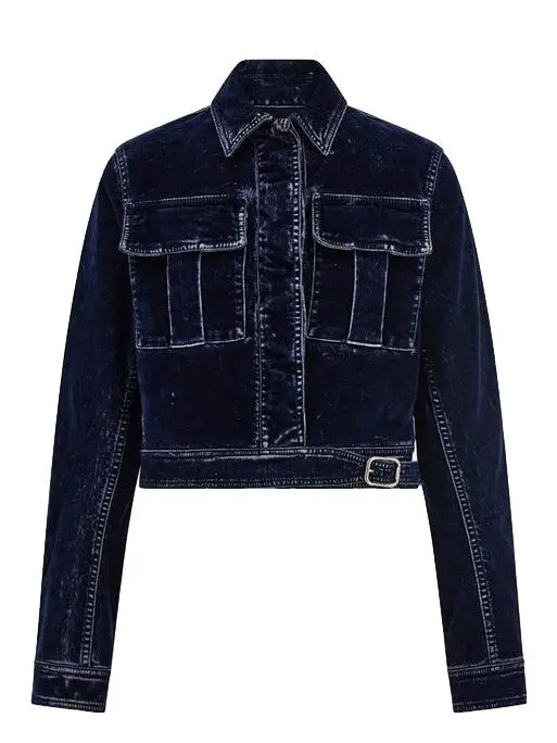 FERRAGAMO Boxy Jacket - Blue / Navy