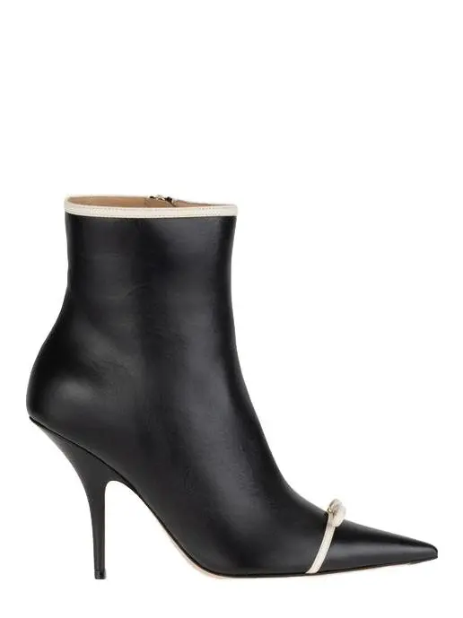 FERRAGAMO Pointed Ankle Boots With Bow Detailing - Natural