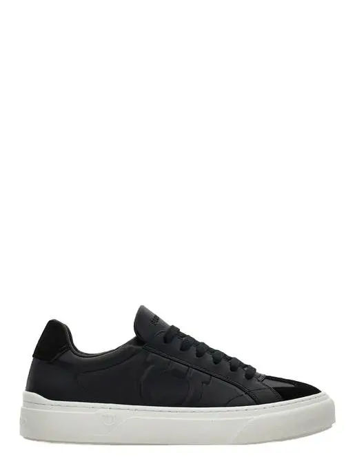 FERRAGAMO Gancini Low-top Sneakers - Black