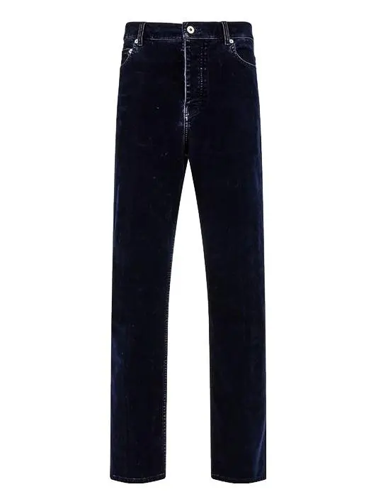 FERRAGAMO Five-pocket Straight Leg Trousers - Navy
