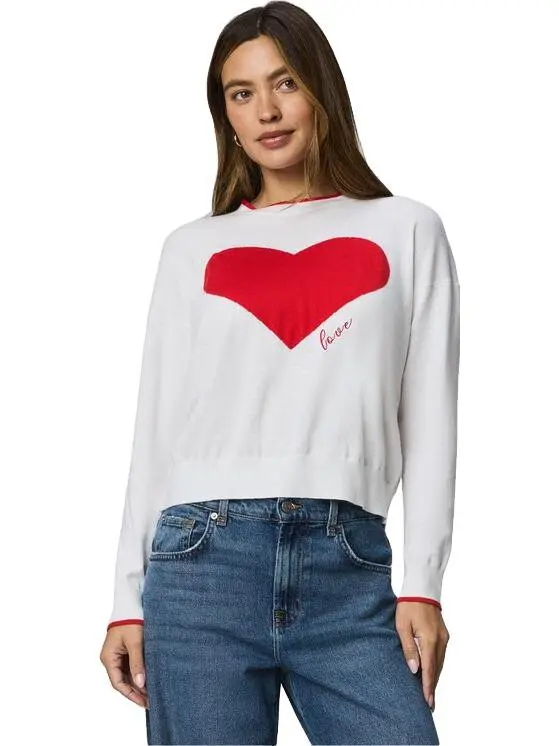 Splendid Leah Love Sweater - White