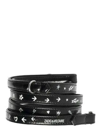 Zadig&Voltaire Leather Dog Leash - Black