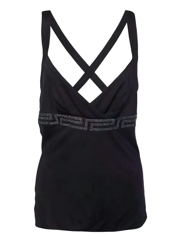 Versace Greca-detailing Top - Black