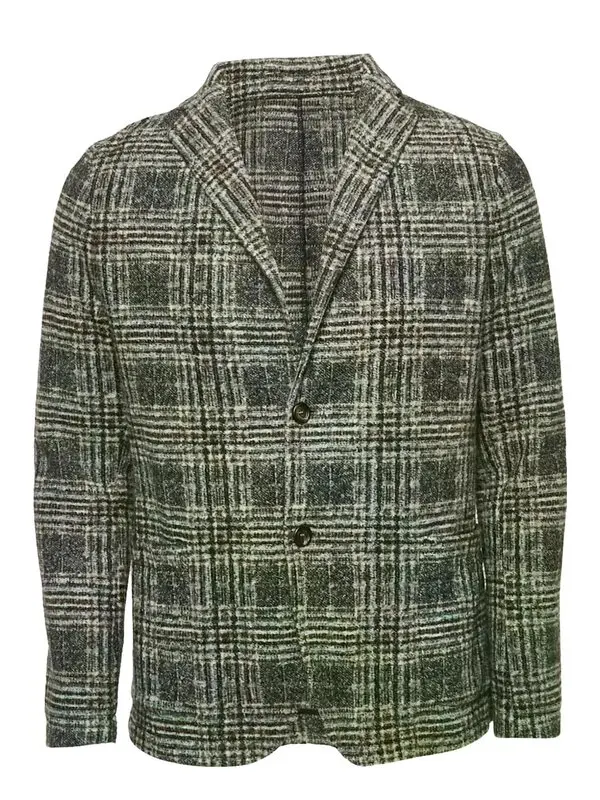 Boggi Milano 2024 Checked Wool Blazer - Grey