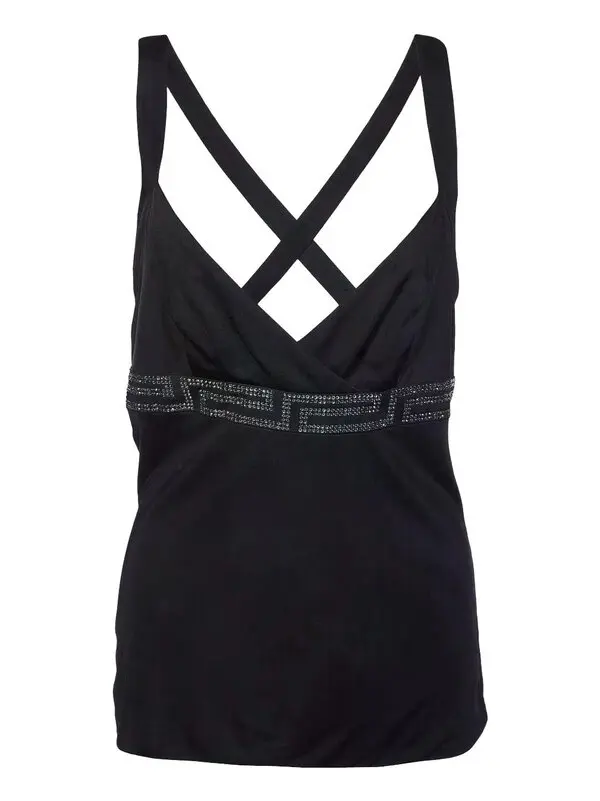 Versace V-neck Top - Black