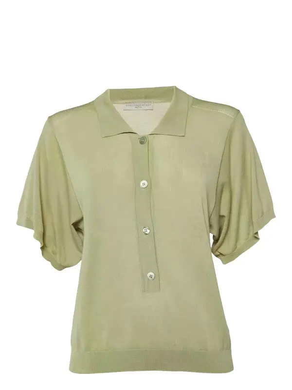 Stella McCartney Knitted Polo Shirt - Green