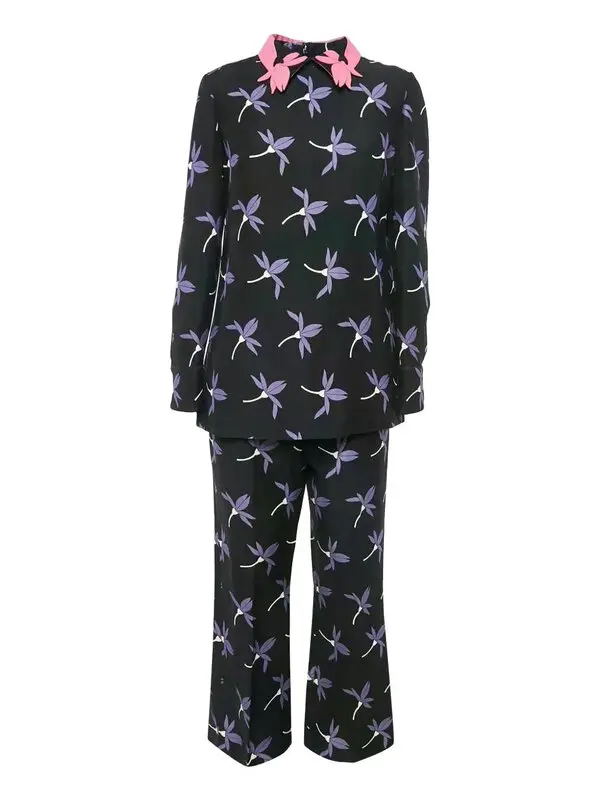 Valentino Garavani Floral-print Set - Black
