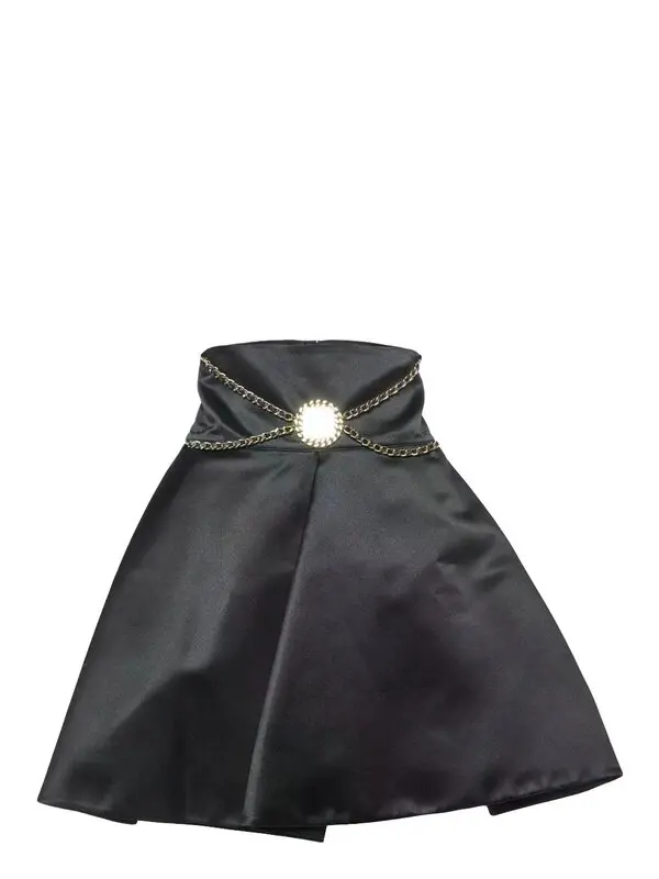 Elisabetta Franchi Chain-embellished Flared Skirt - Black