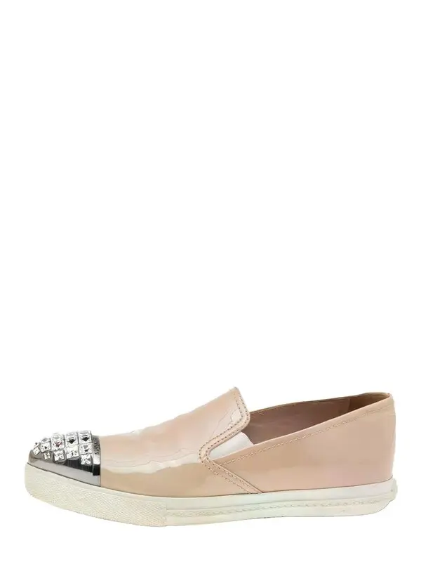Miu Miu Embellished Slip-on Sneakers - Neutrals