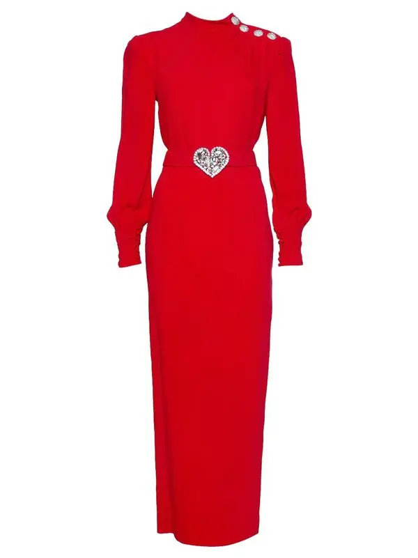 Alessandra Rich Crystal-embellished Dress - Red