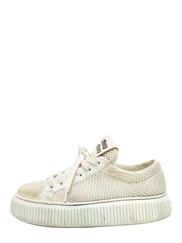 Miu Miu Platform Sneakers - White