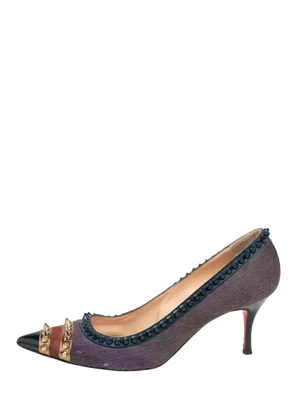 CHRISTIAN LOUBOUTIN 70mm Malabar Hill Spike-detail Heeled Pumps - Grey