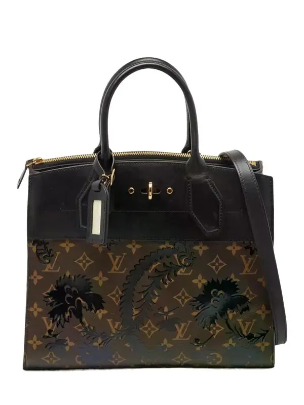 LOUIS VUITTON Monogram Canvas Tote Bag - Black