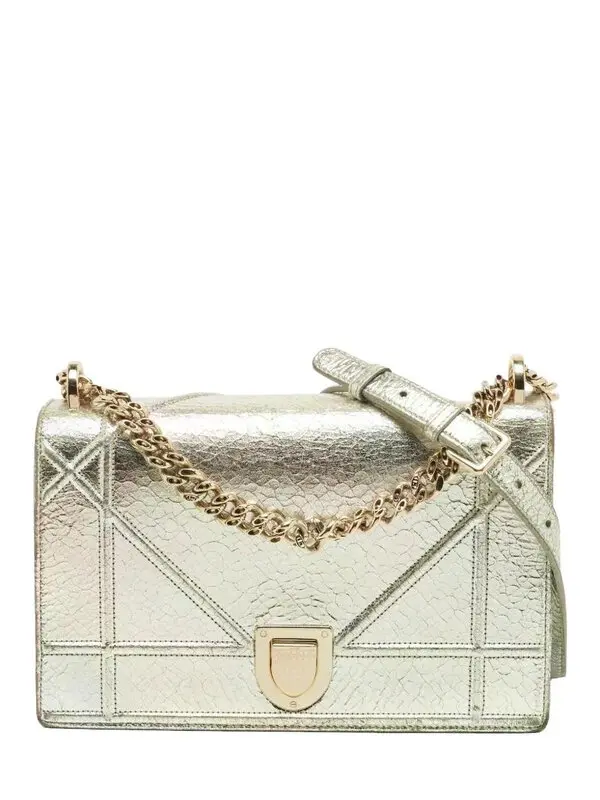 Dior Diorama Leather Shoulder Bag - Silver