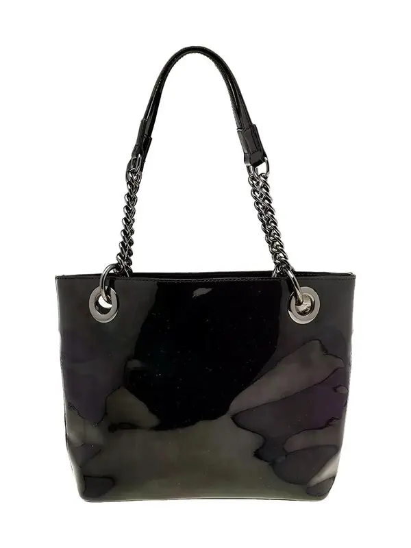Dkny Tote Bag With Chain Handles - Black