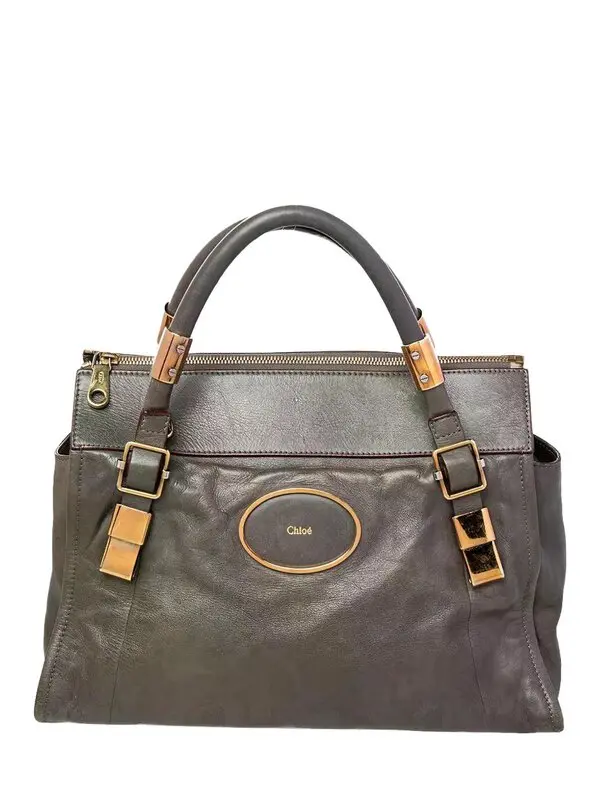 Chloé 2024 Leather Satchel - Grey