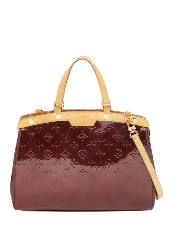 LOUIS VUITTON Signature Monogram Vernis Leather Handbag - Red