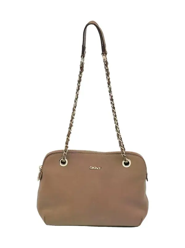 Dkny Logo-lettering Shoulder Bag - Neutrals