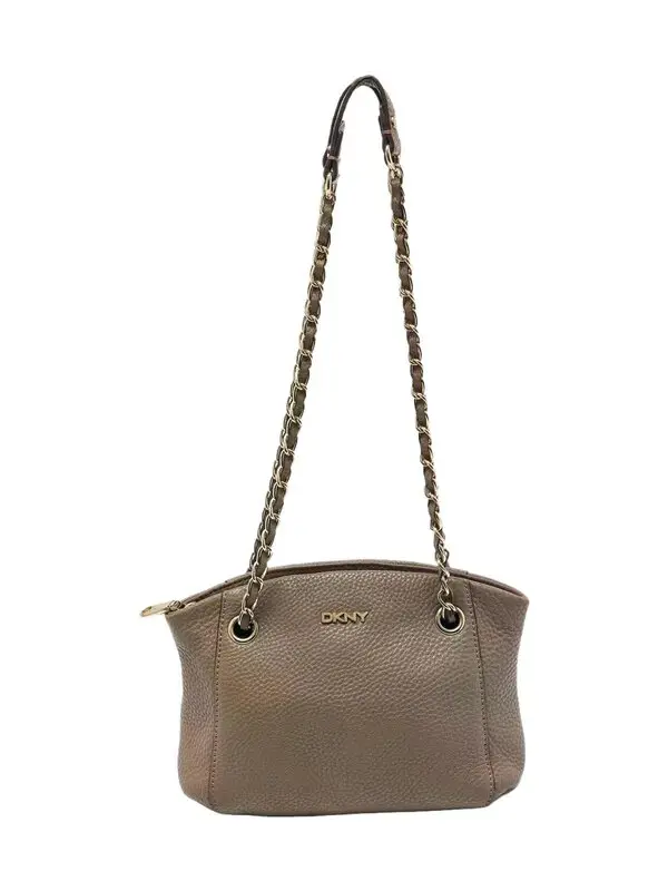 Dkny Logo-lettering Shoulder Bag - Neutrals