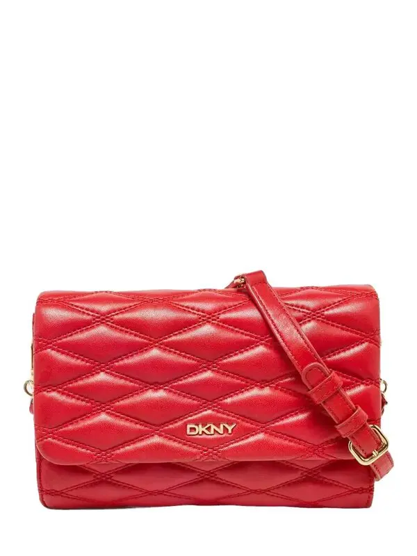Dkny Quilted Shoulder Bag - Red