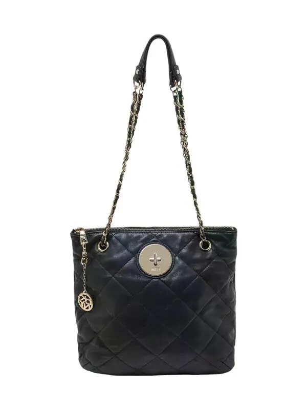 Dkny Quilted Leather Shoulder Bag - Black