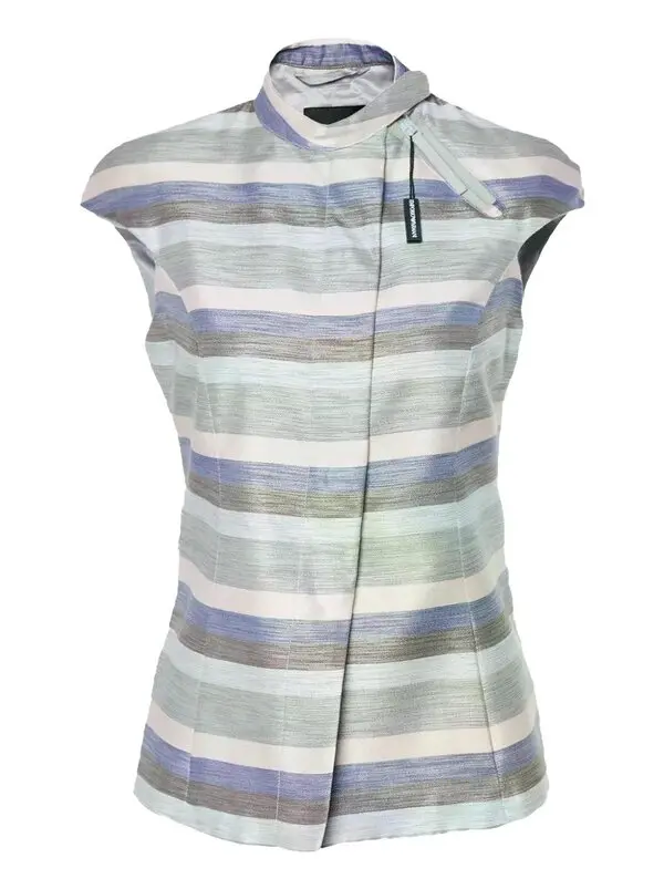 Emporio Armani Striped Short-sleeve Jacket - Blue