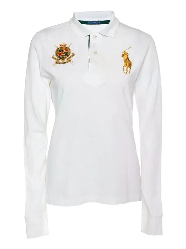 Polo Ralph Lauren Polo Pony-embroidered Long-sleeve Polo Shirt - White