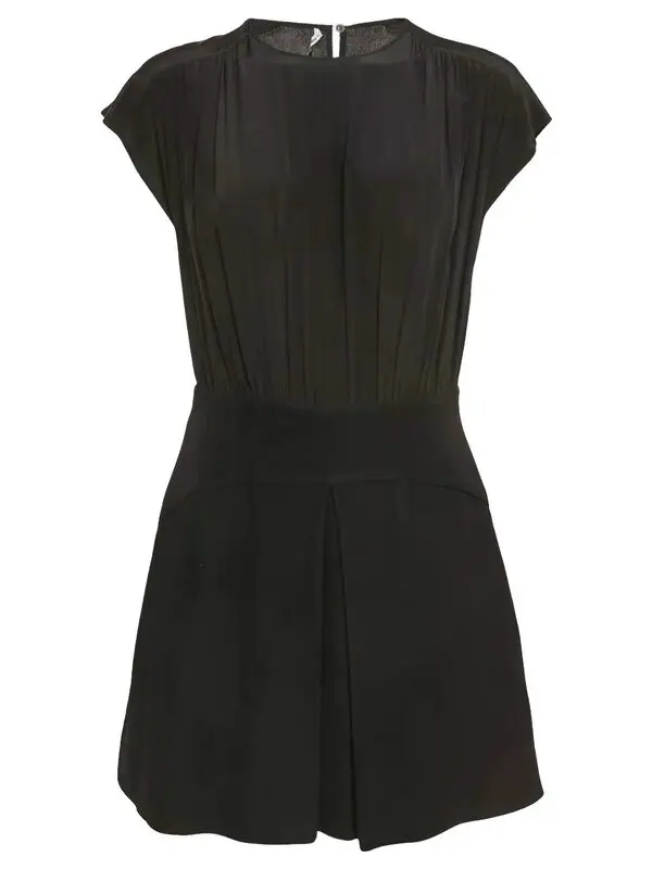 Miu Miu Pleated Mini Dress - Black